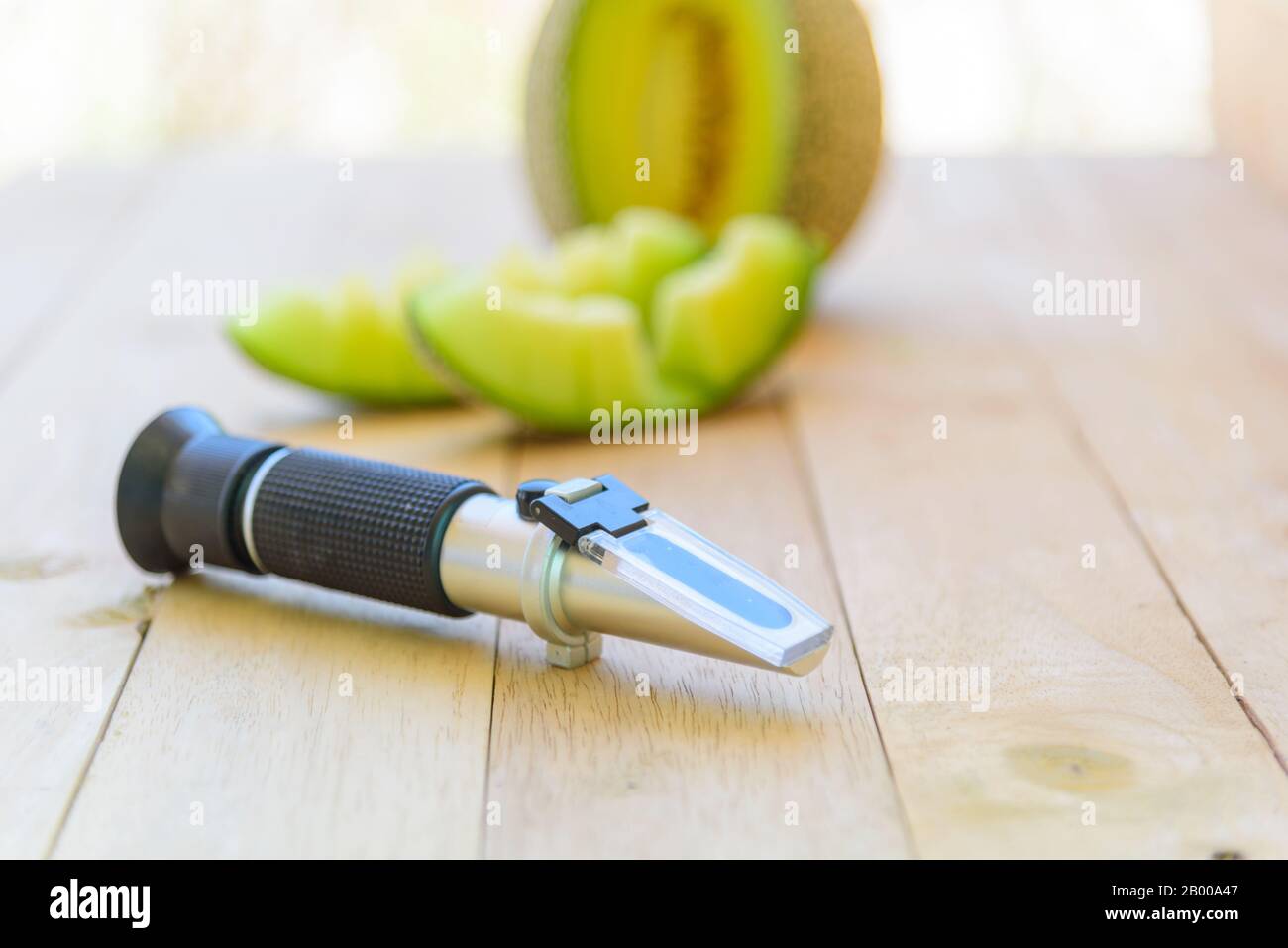 Brix meter for test the sweet of fruit Stock Photo - Alamy