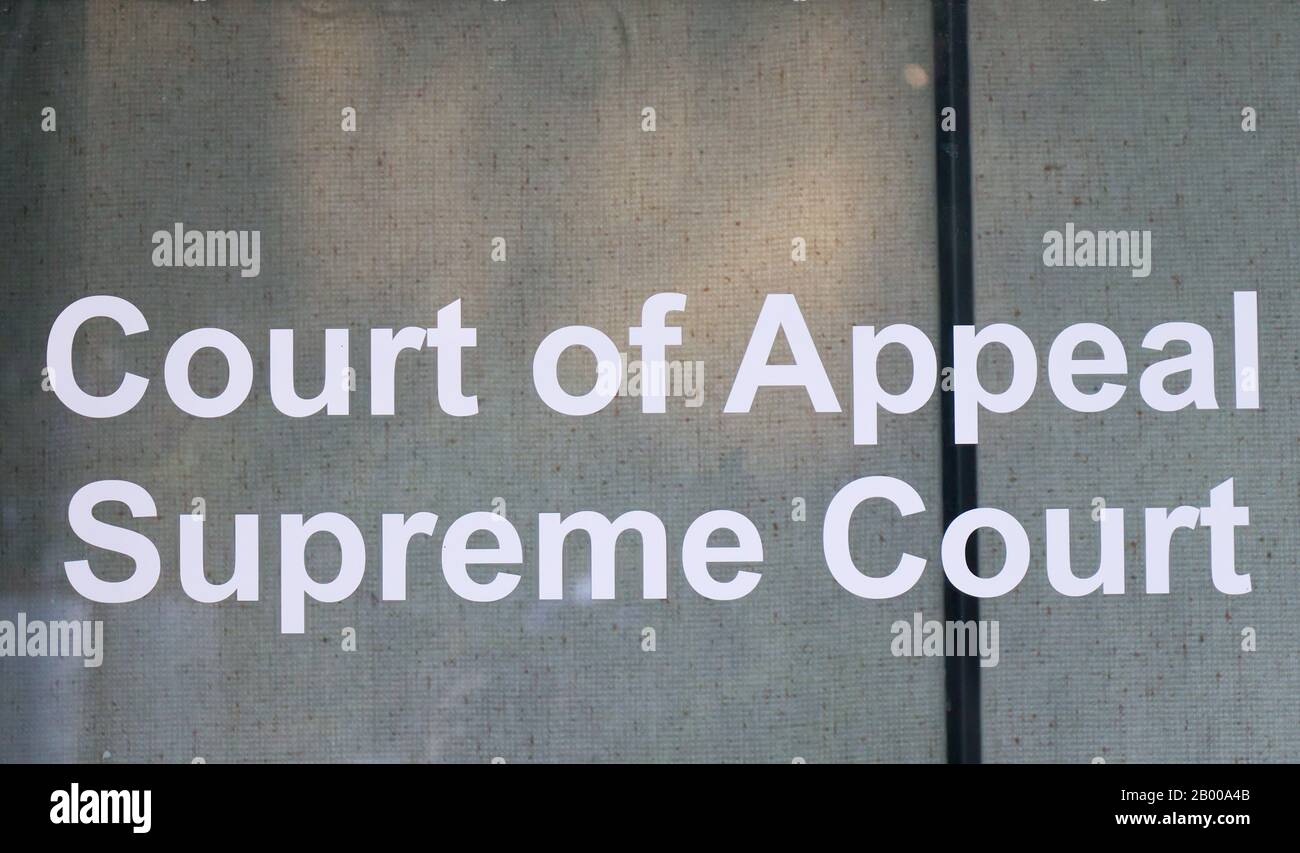 Sign of Court of Appeal and Supreme Court in Downtown Vancouver Stock ...