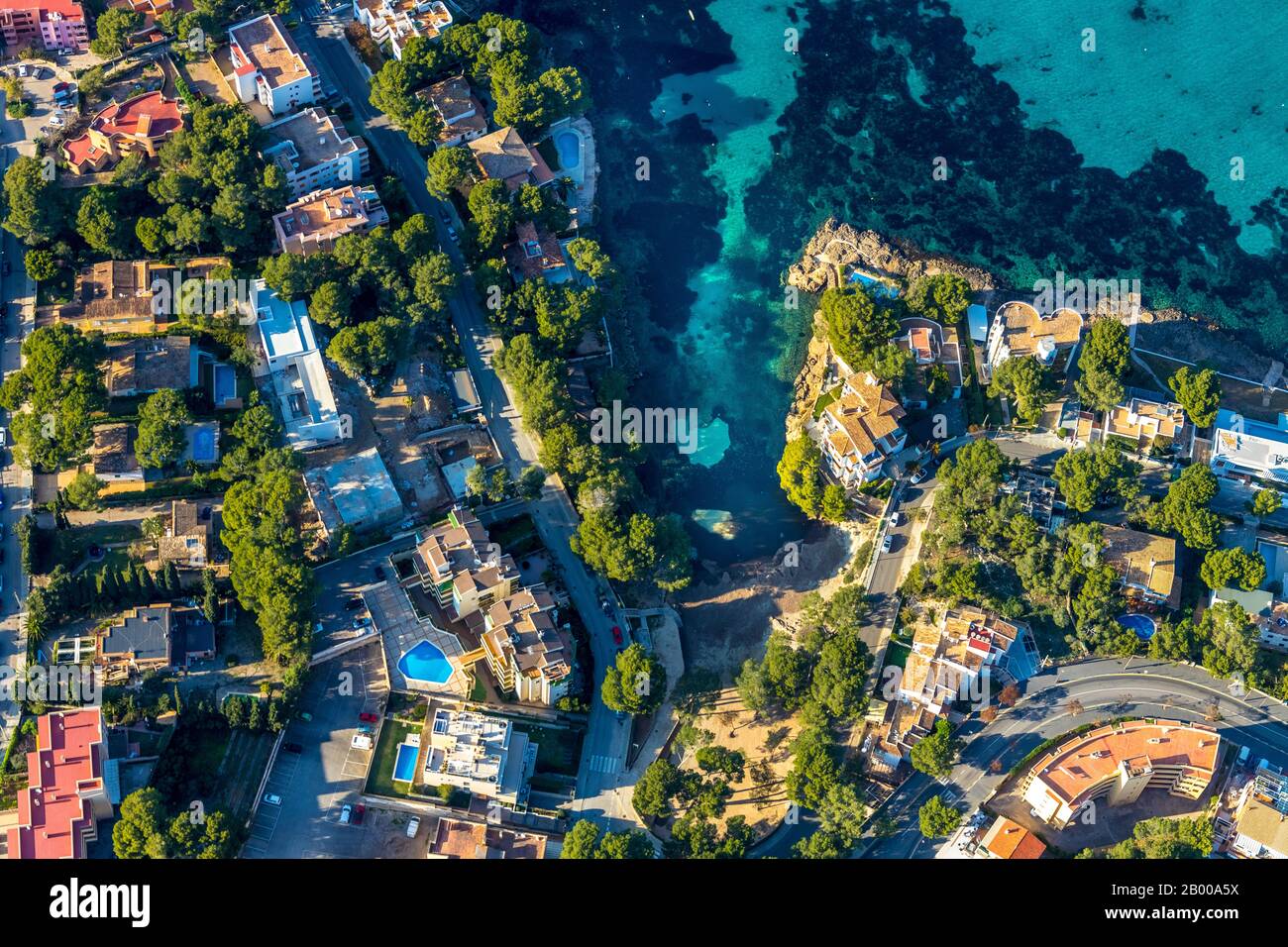 Aerial View Bay And Beach Calo Den Pellicer Santa Ponsa Calvià