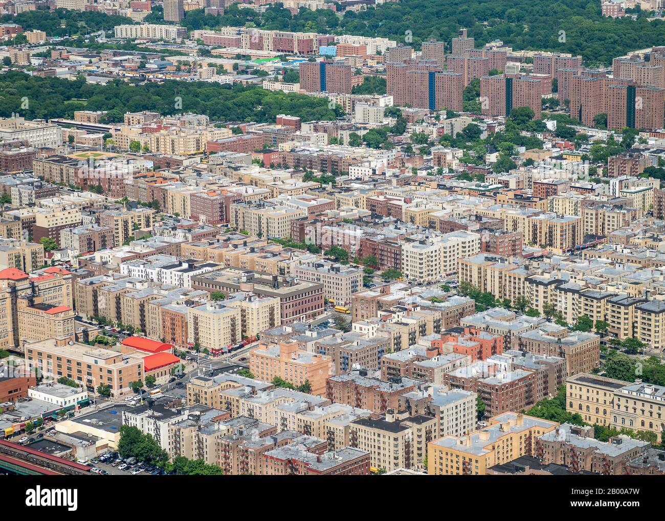 New York Buildings as seen from helicopter Stock Photo - Alamy