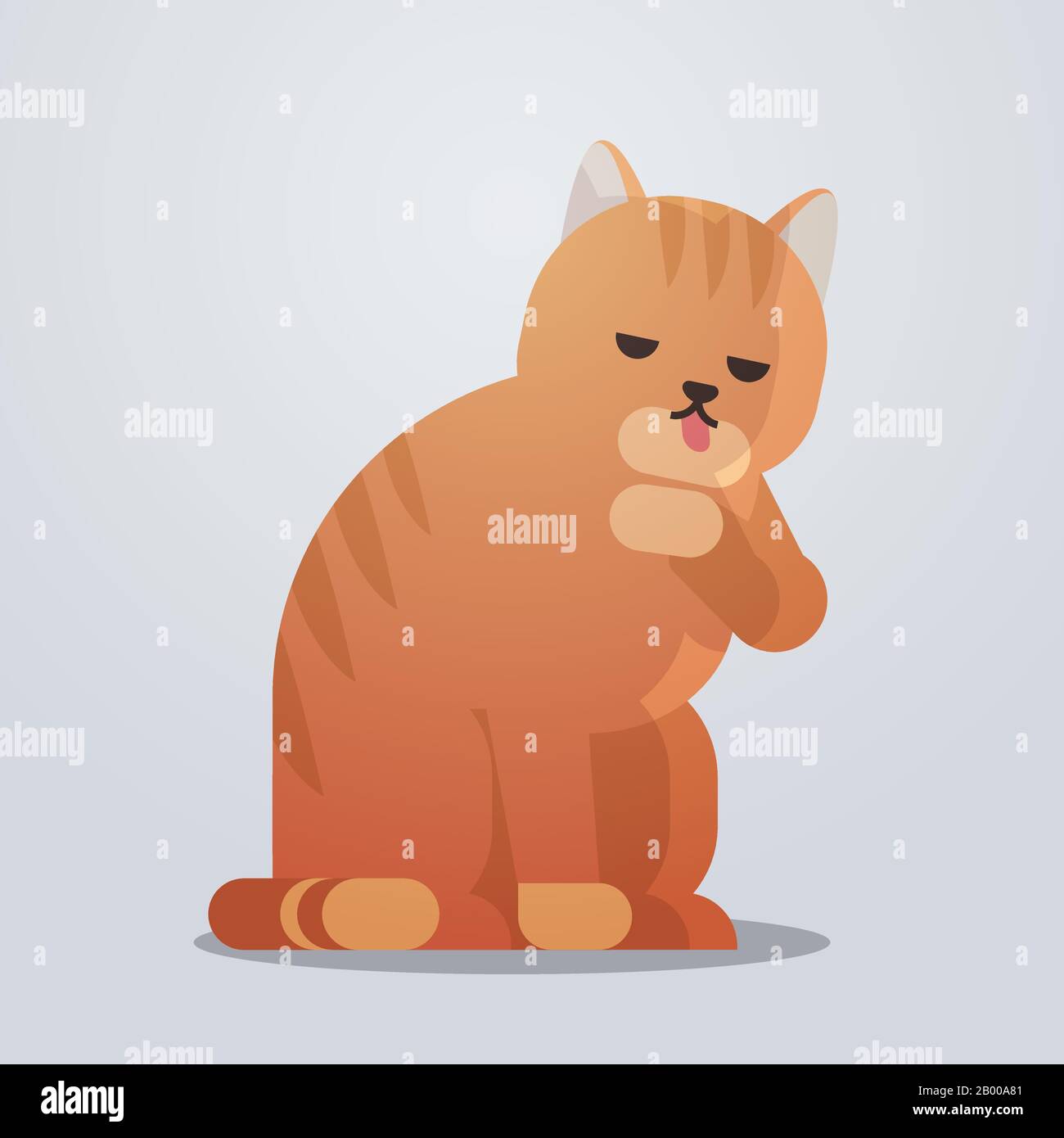cute cat icon fluffy adorable cartoon animal domestic kitty home pet ...