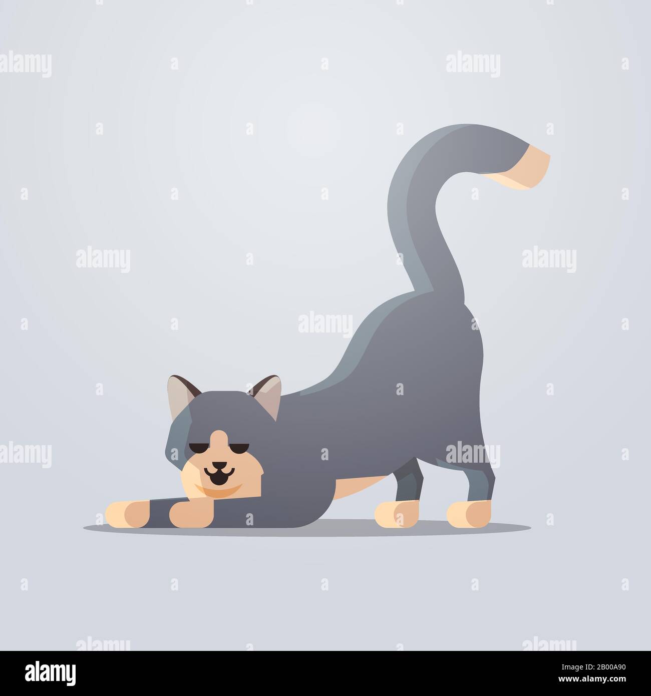 cute cat icon fluffy adorable cartoon animal domestic kitty home pet ...