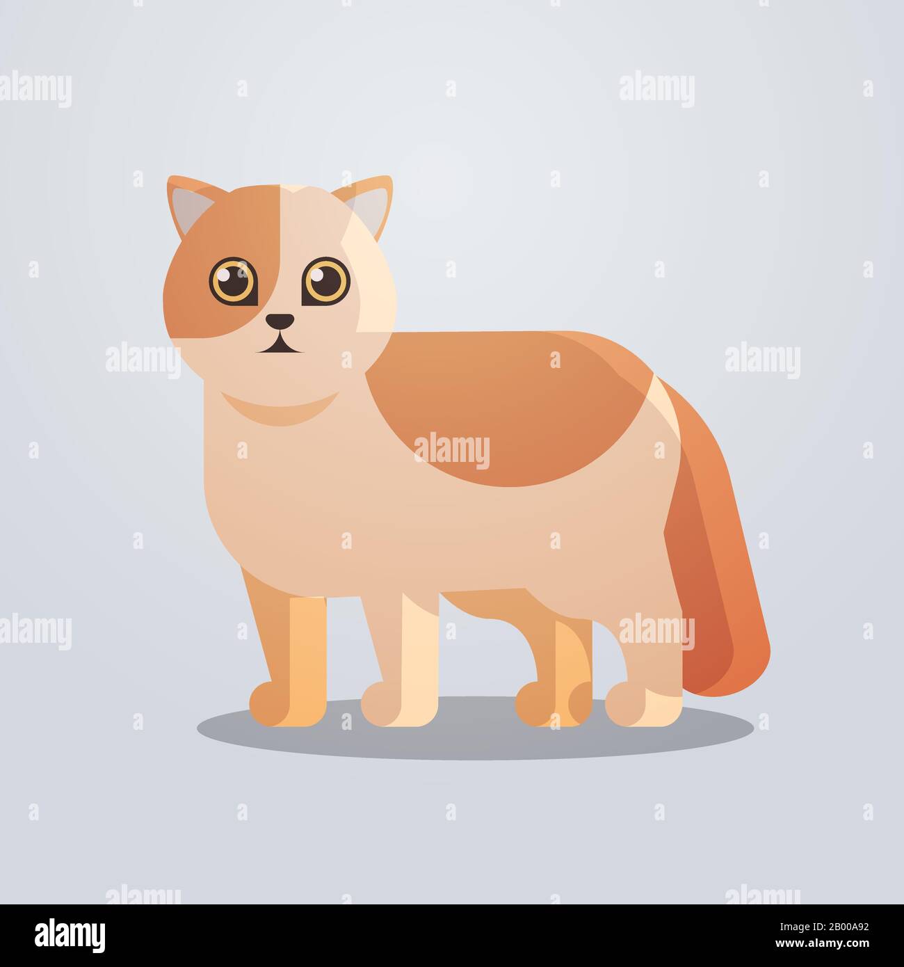 cute cat icon fluffy adorable cartoon animal domestic kitty home pet ...