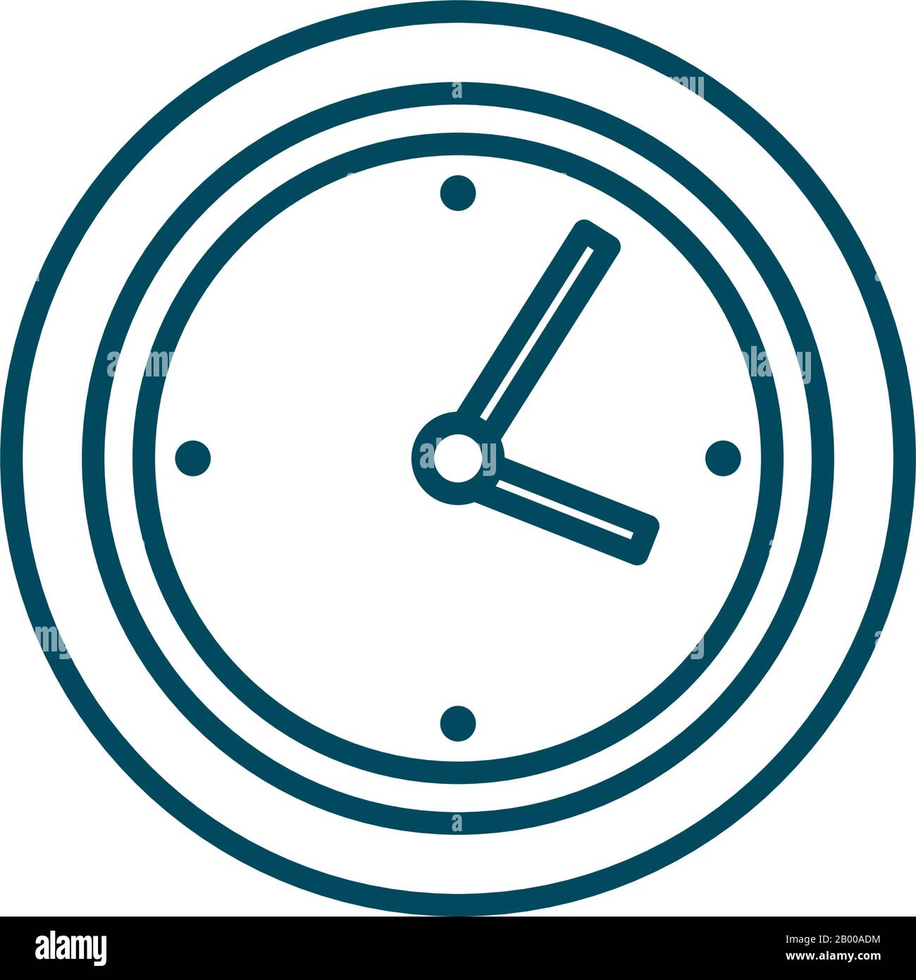 Clock line style icon design, Time tool watch second deadline measure ...