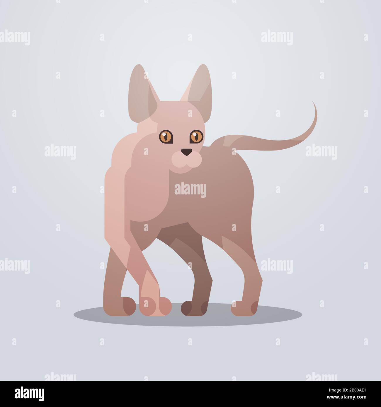 cute sphinx cat icon adorable cartoon animal domestic kitty home pet ...