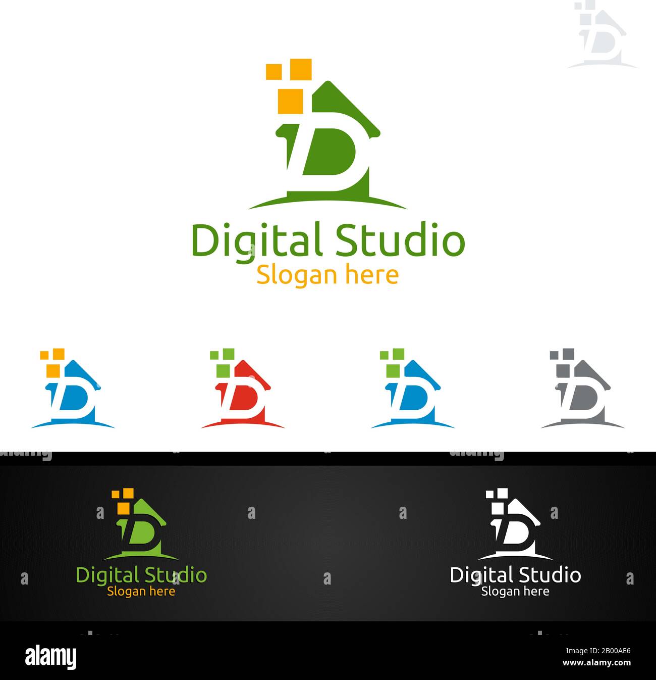 Digital Studio Letter D for Digital Marketing Financial Advisor or ...