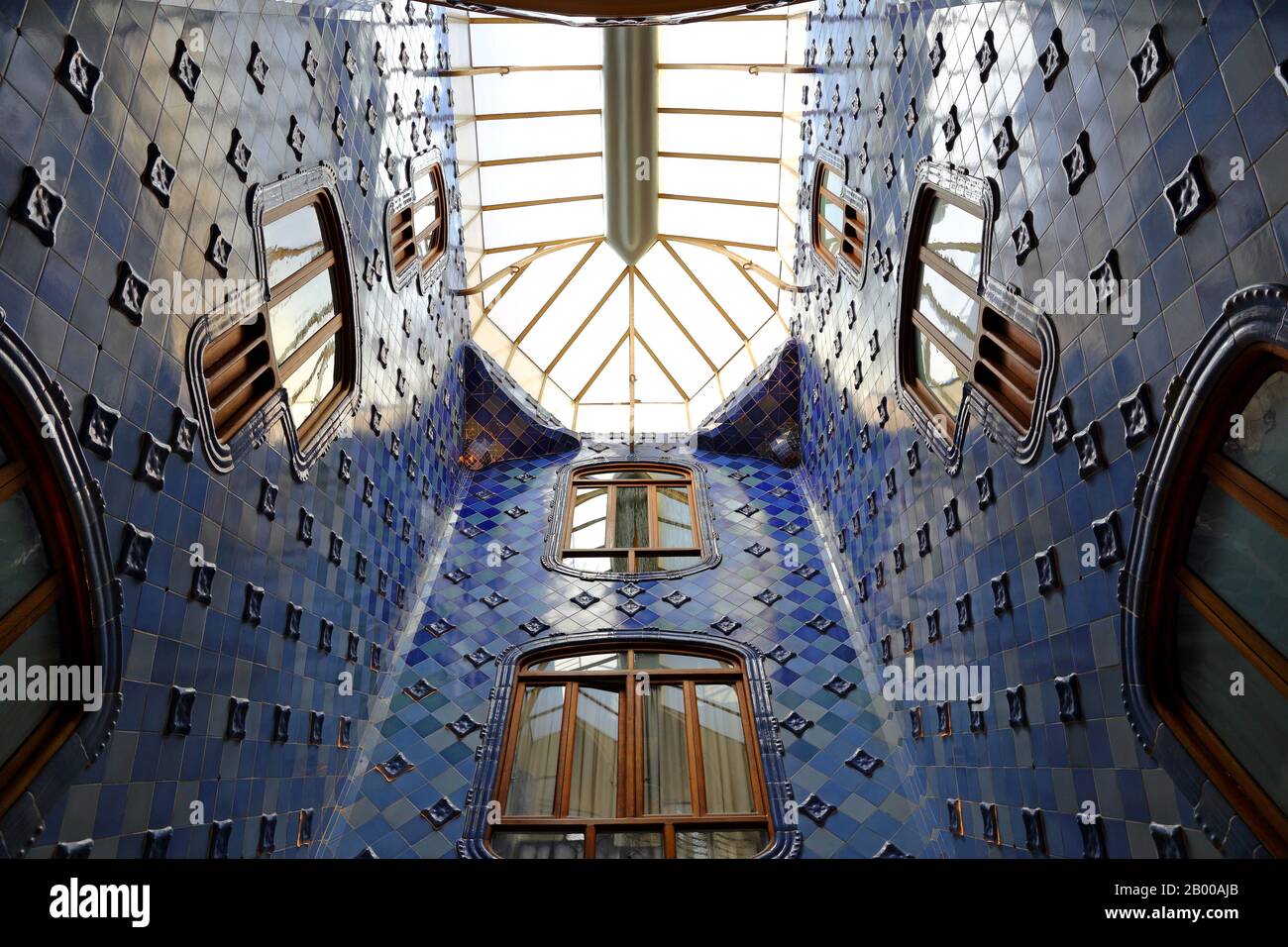 Casa Batllo designed by Antoni Gaudi located in the center of Barcelona ...