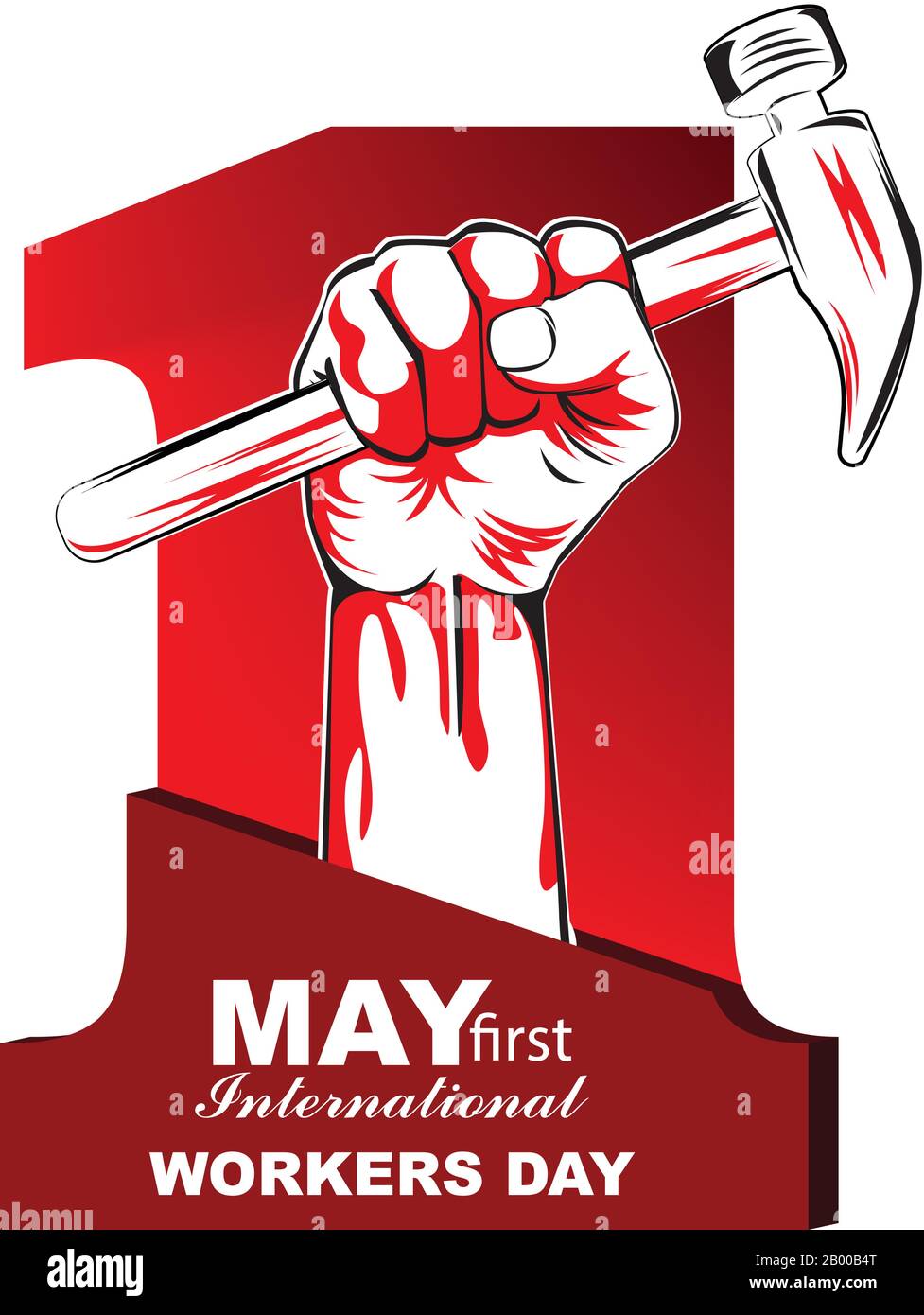 May 1st Workers Day. Creative Vector illustration of labor day Stock ...