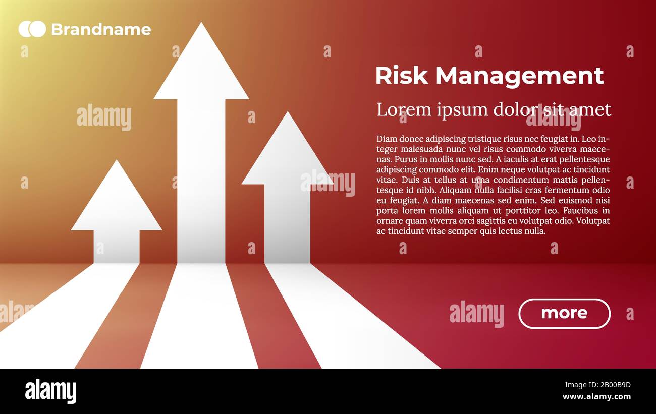 RISK MANAGEMANT - Web Template in Trendy Colors. Business Arrow Target ...