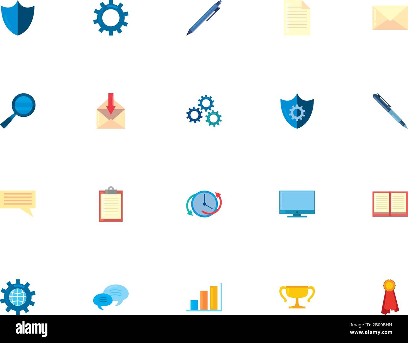 fill style icon set design, Office business workforce corporate job ...