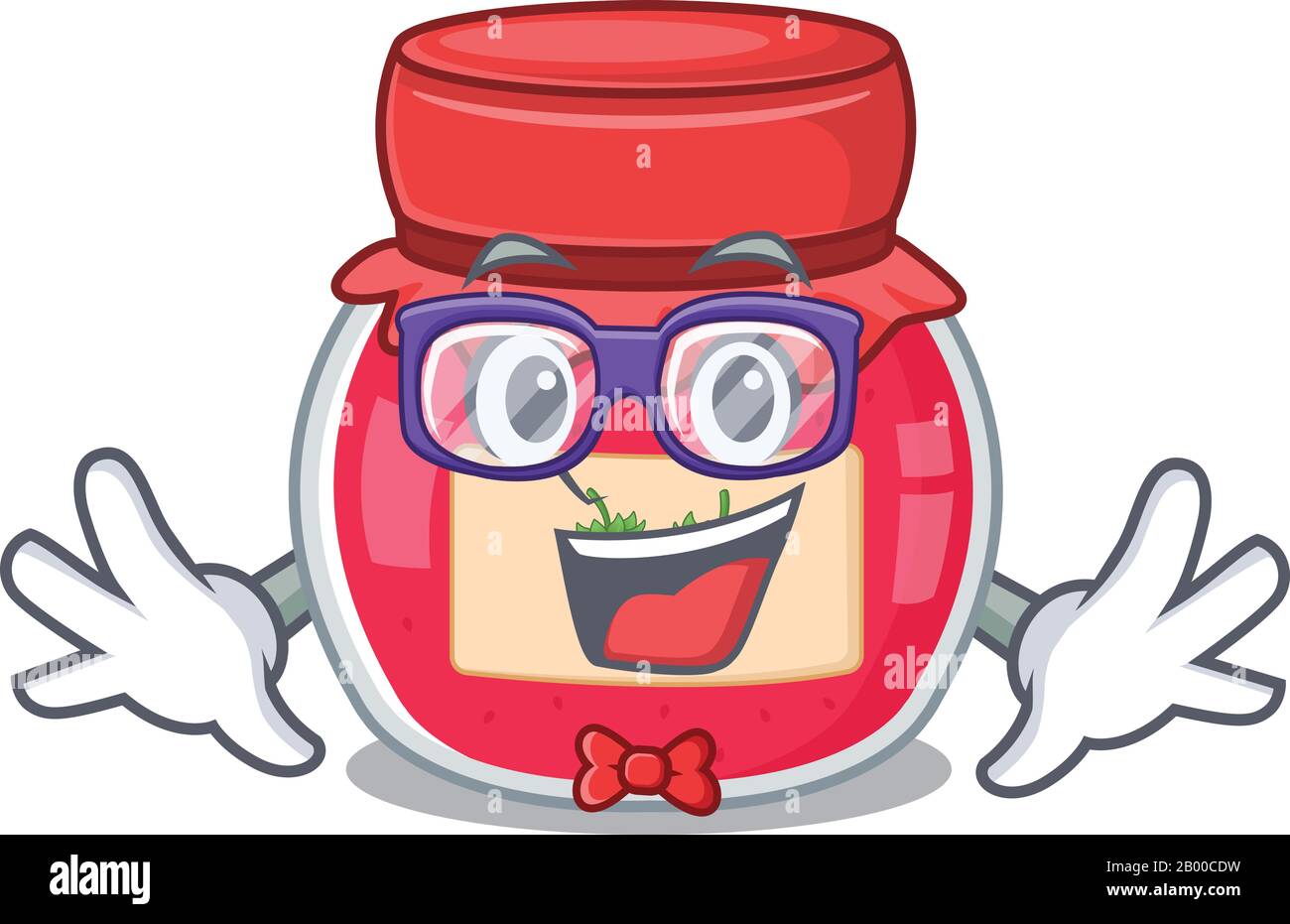 A cartoon concept of Geek strawberry jam design Stock Vector Image ...