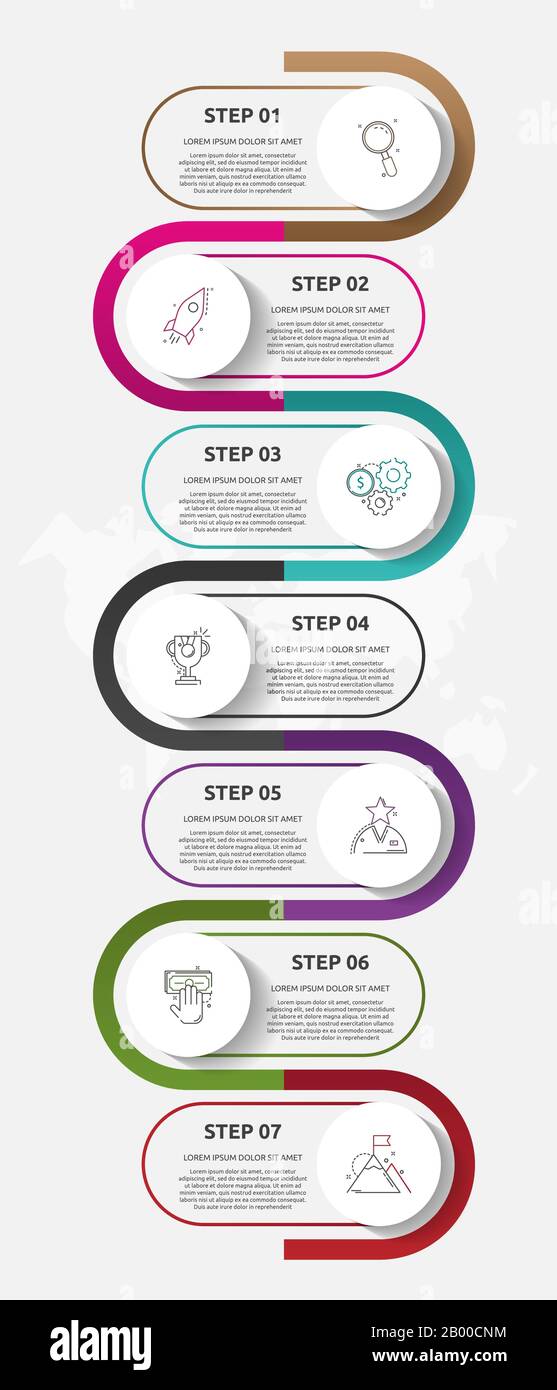 Vector template circle infographics. Business concept with 7 options ...