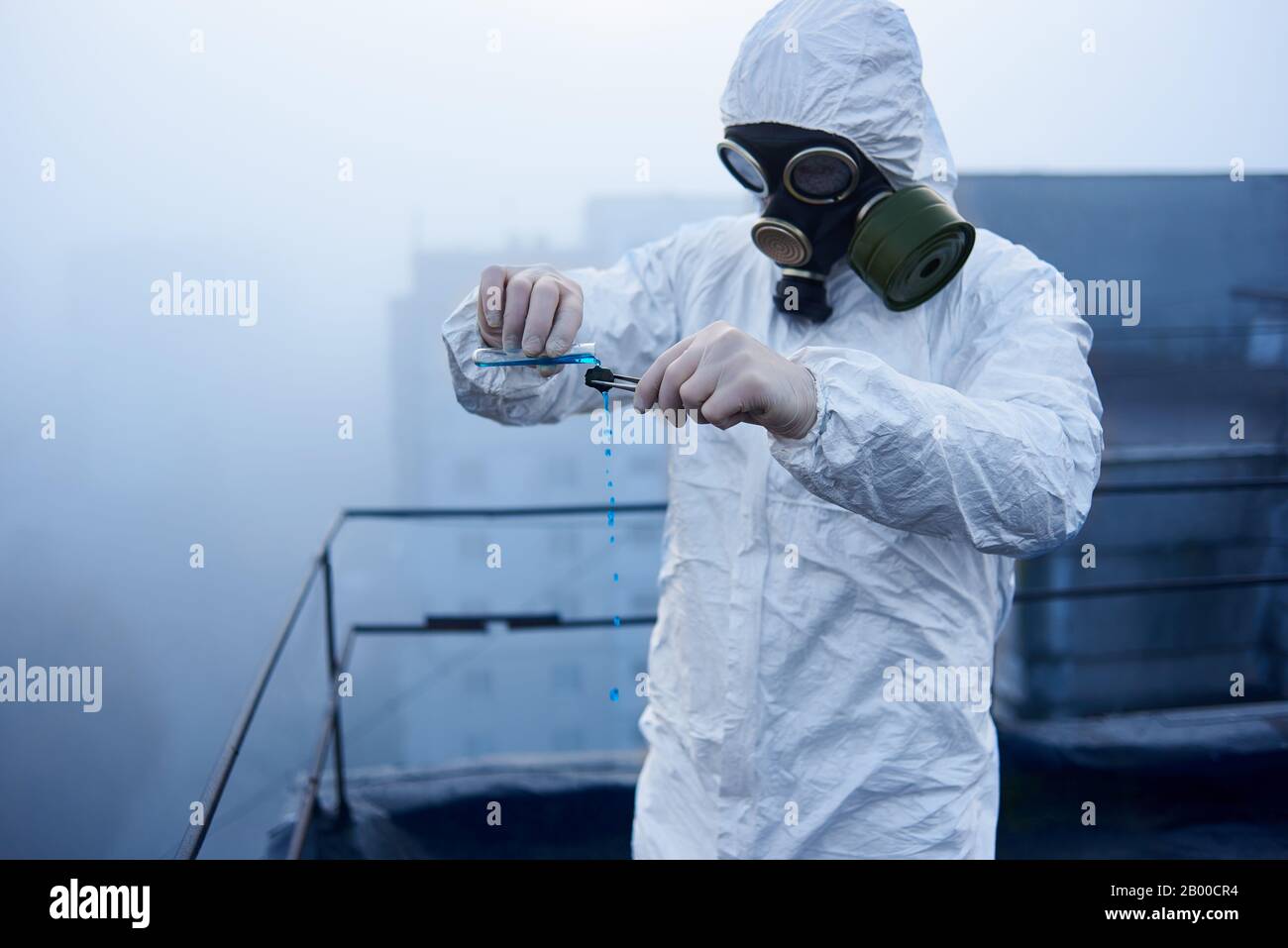 Scientific research on a subject dangerous environment, conducted by a ...