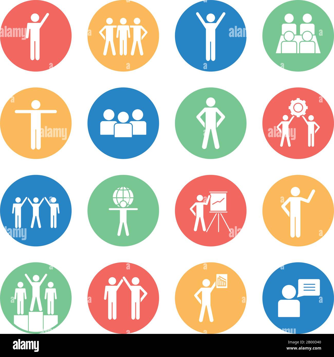 Avatars block silhouette style icon set design of Person profile social ...