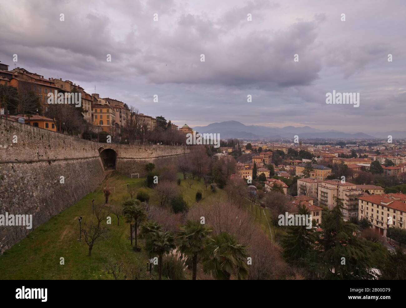 Panorama view of Bergamo city Stock Photo - Alamy