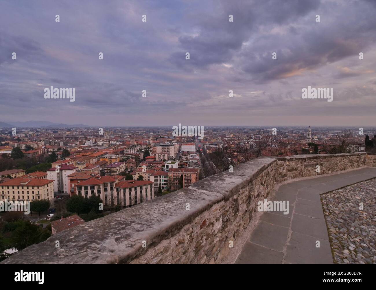 Panorama view of Bergamo city Stock Photo - Alamy