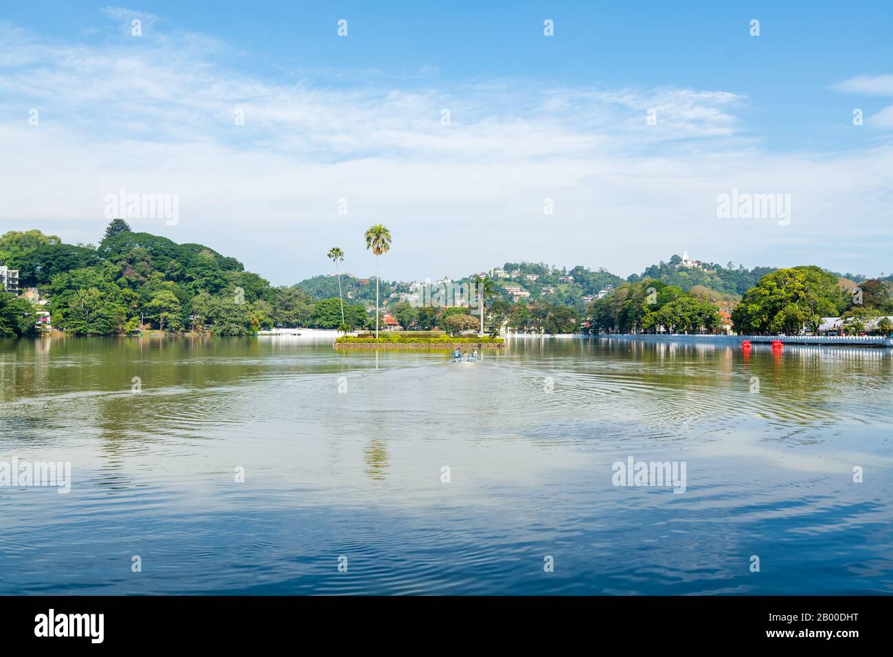 Kandy Lake or Kiri Muhuda or the Sea of Milk, an artificial lake in the ...