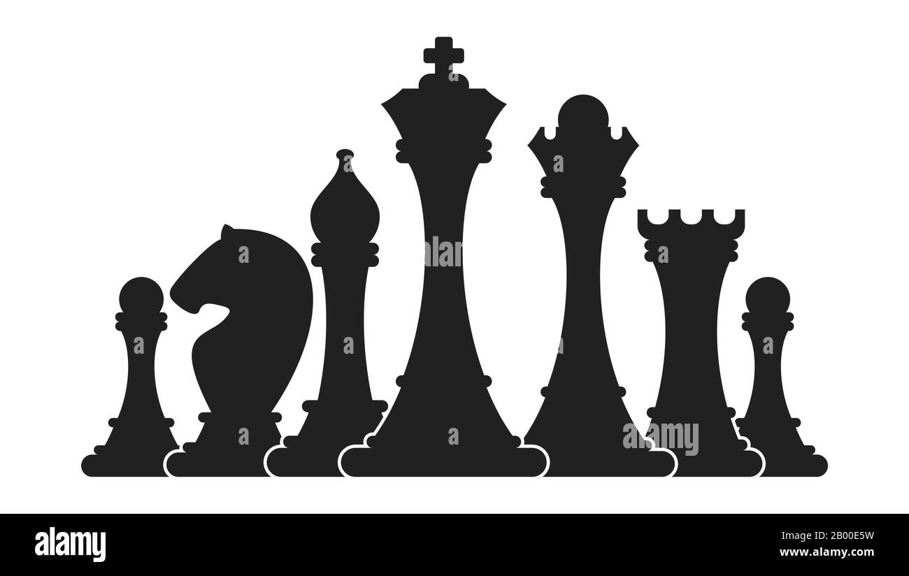 Set of figures for chess. Strategy board game Stock Vector Image & Art ...