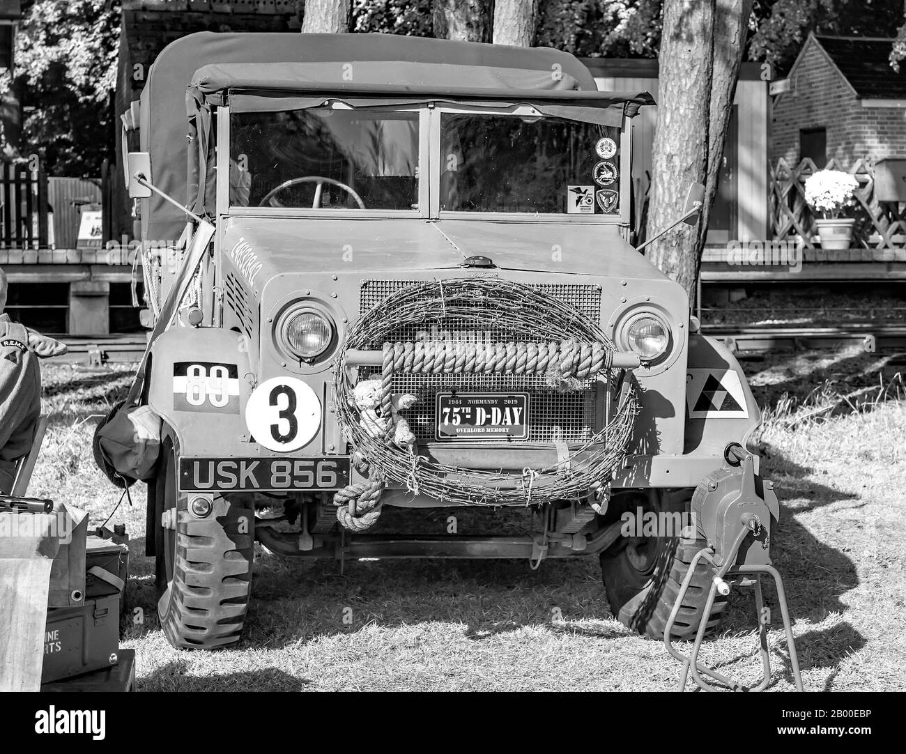 10 1940's military landrover on display at the annual forties weekend ...