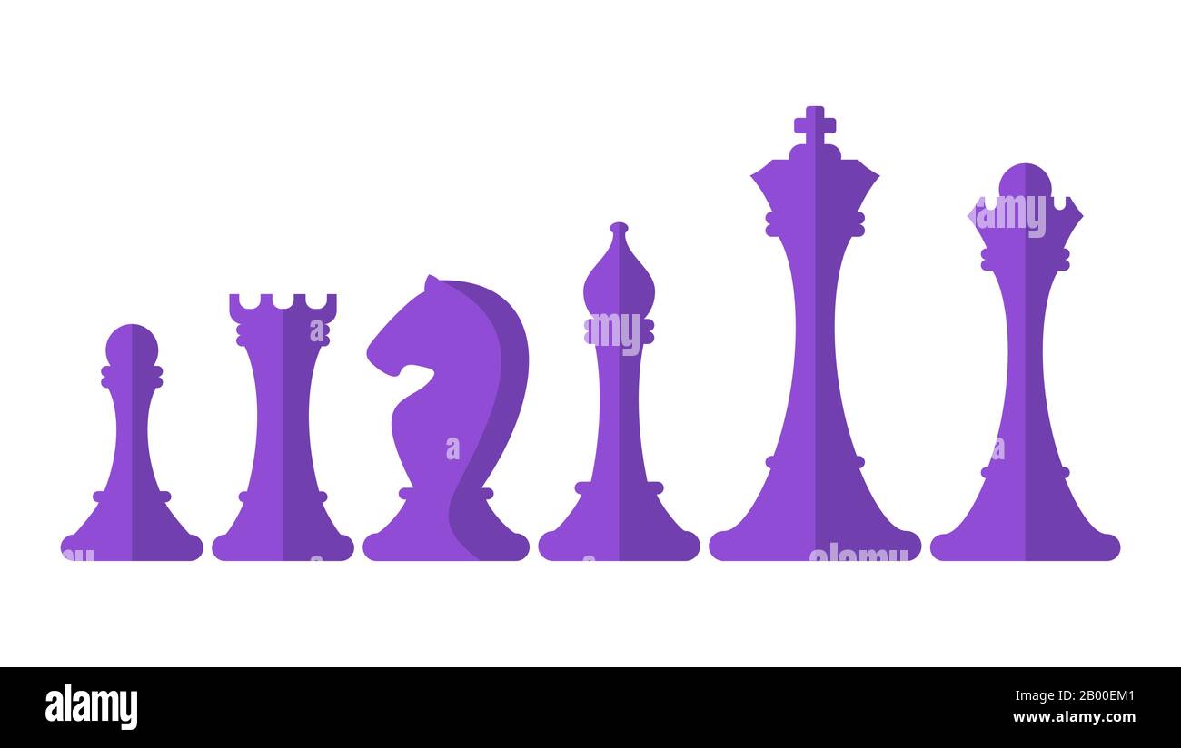 Series of chess pieces. Strategy logic board game Stock Vector Image ...