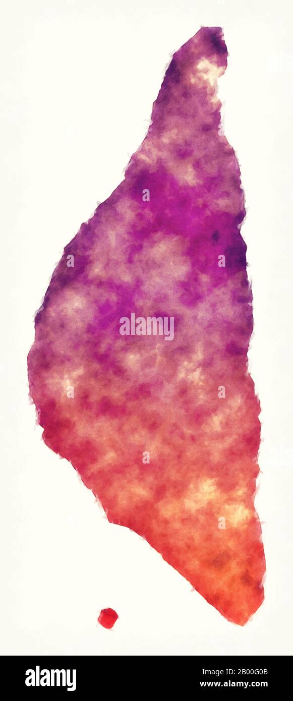 Eua administrative division watercolor map of Tonga Stock Photo - Alamy