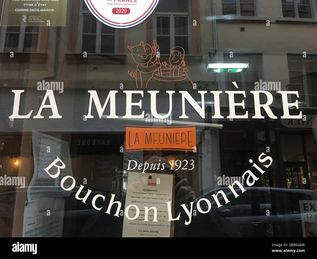 La Meuniere, traditional Lyons Bouchon, Lyon, France Stock Photo - Alamy