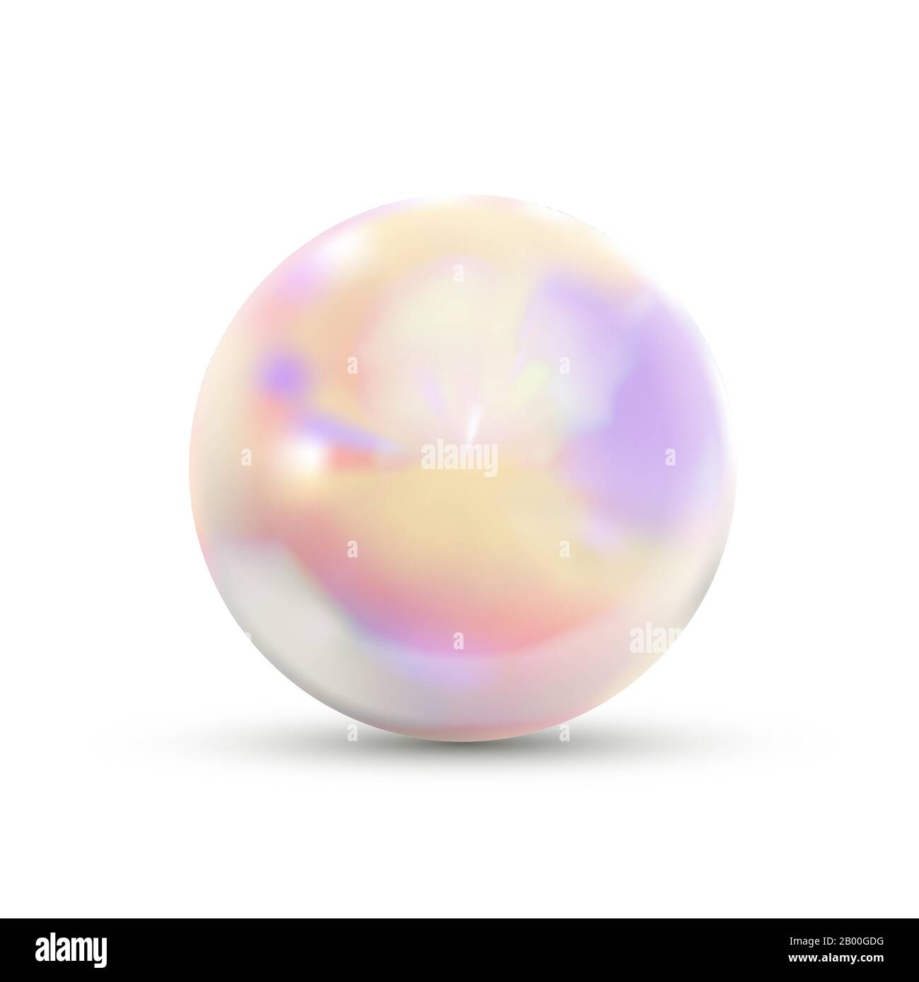 Realistic glossy marble ball in holographic colours with rainbow glare ...