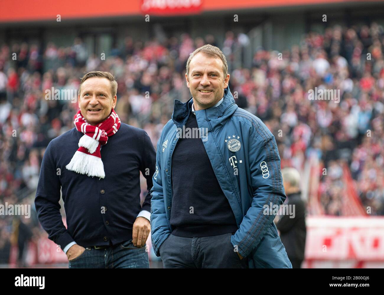 Horst HELDT l. (Sport boss K) with coach Hans-Dieter "Hansi" FLICK (M ...