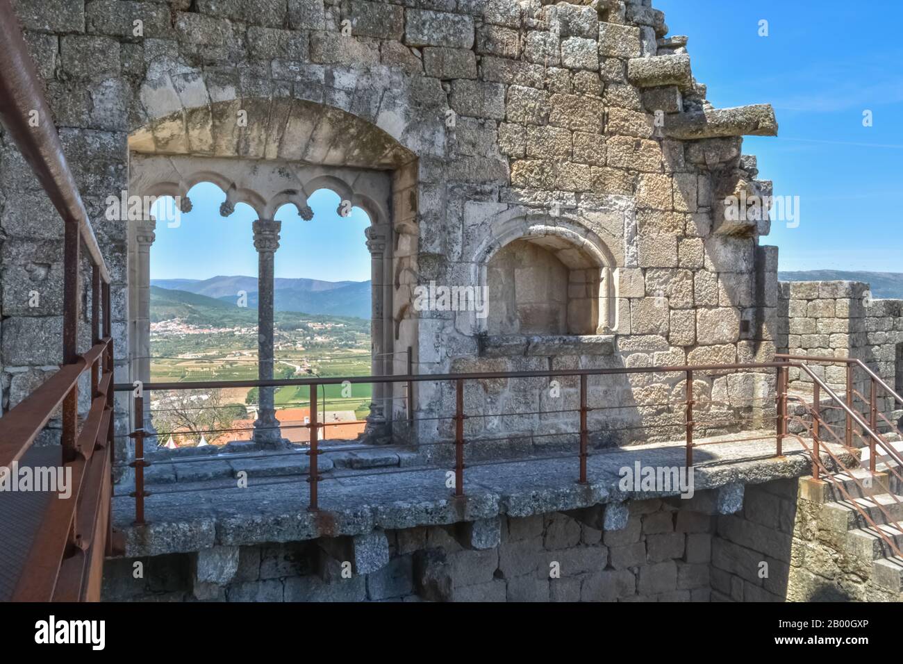 Belmonte/Portugal - 08/14/2014: Detailed view of a gothic window ...