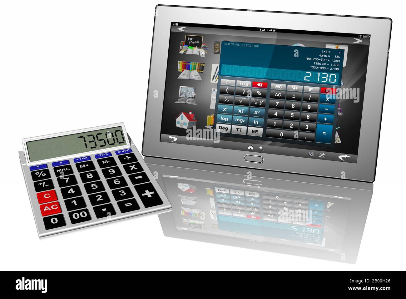 Digital calculator Cut Out Stock Images & Pictures - Alamy