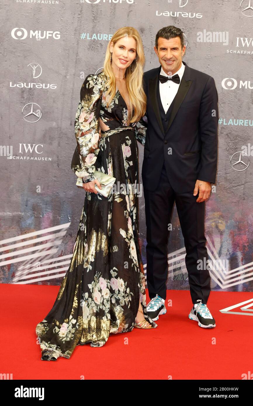 Luis Figo and Helen Svedin on the red carpet at the LAUREUS World ...