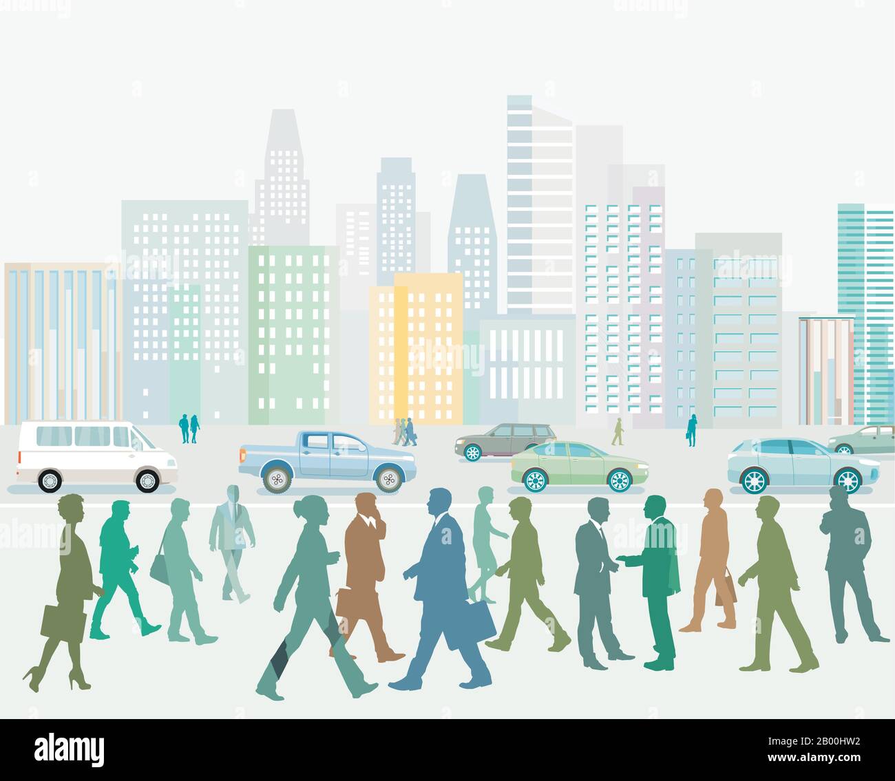 Business city pedestrians Stock Vector Images - Alamy