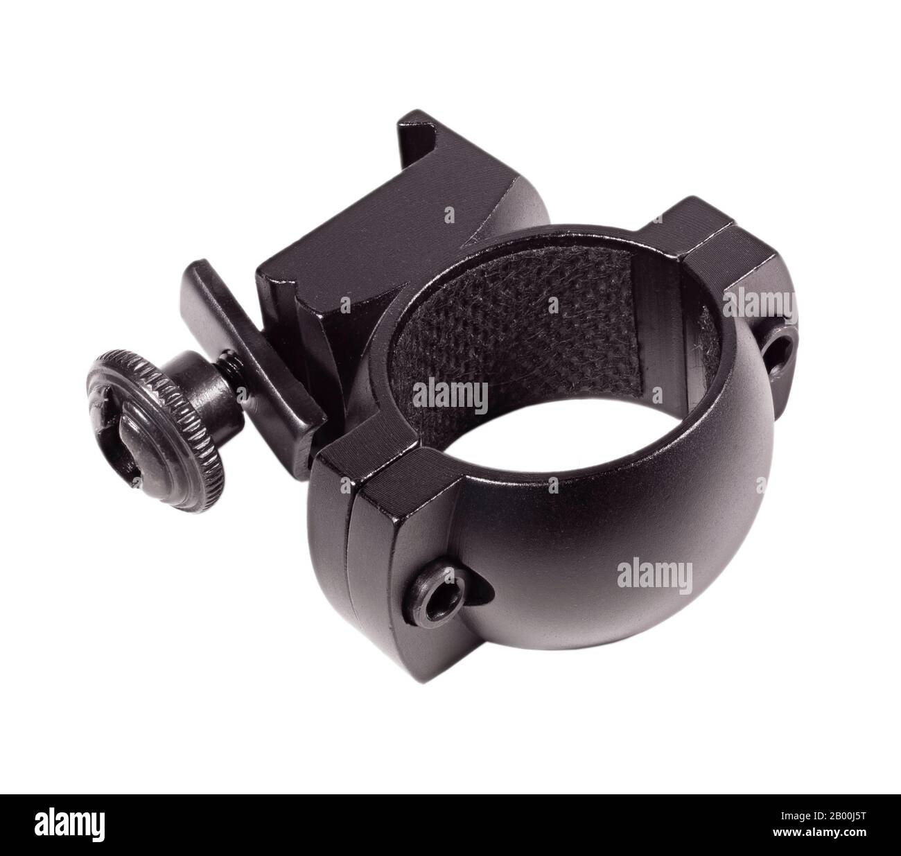 Sniper scope ring for a rifle isolated on a white background Stock ...