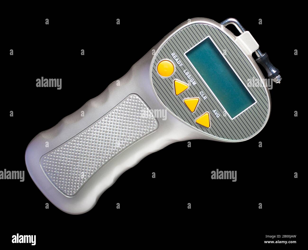 Device used to measure a gun's trigger pull on black Stock Photo - Alamy