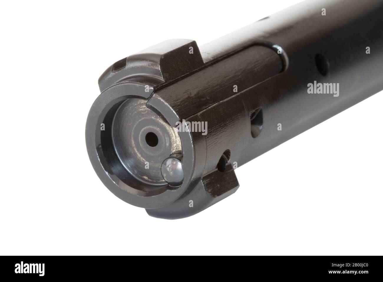 Face of a bolt action bolt isolated on white Stock Photo - Alamy