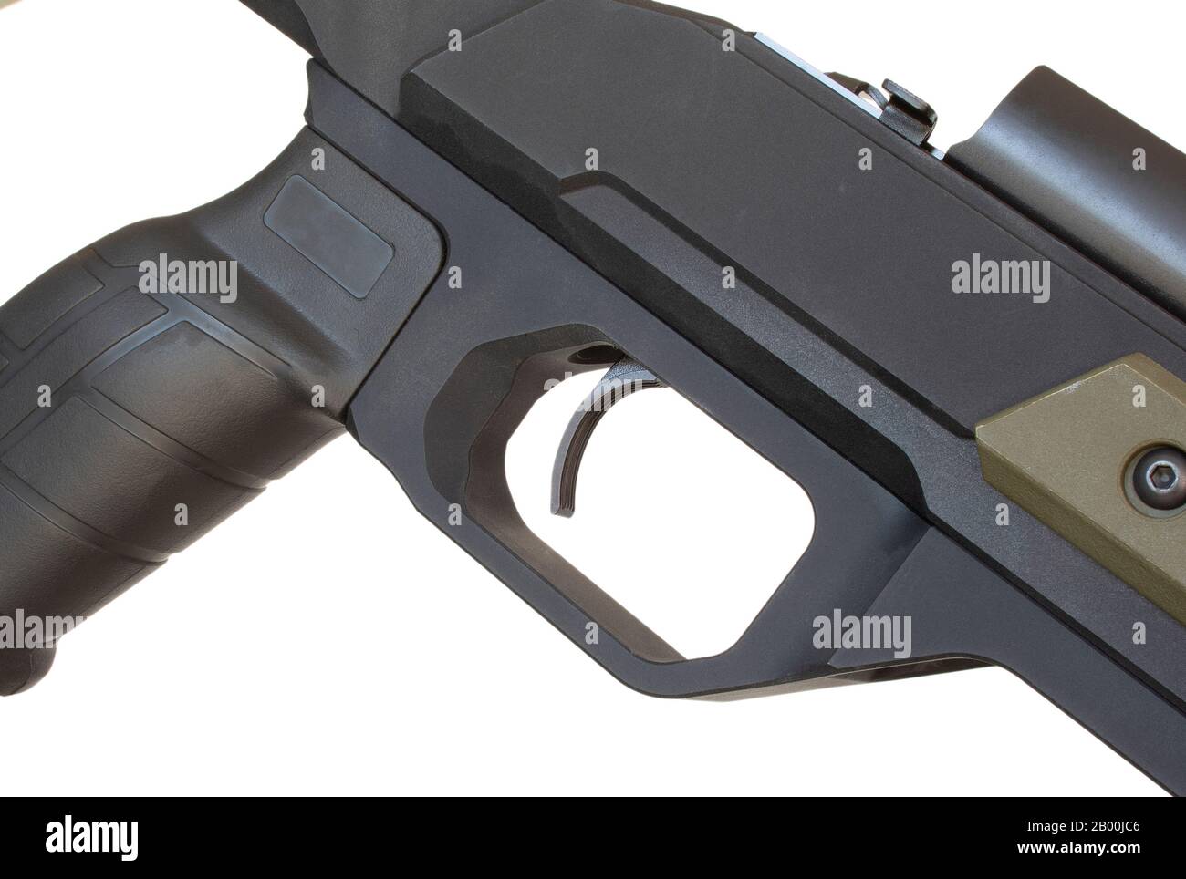 Trigger of a firearm that is isolated on a white background Stock Photo ...