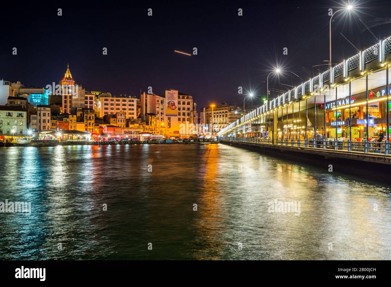 Galata Bridge At Night