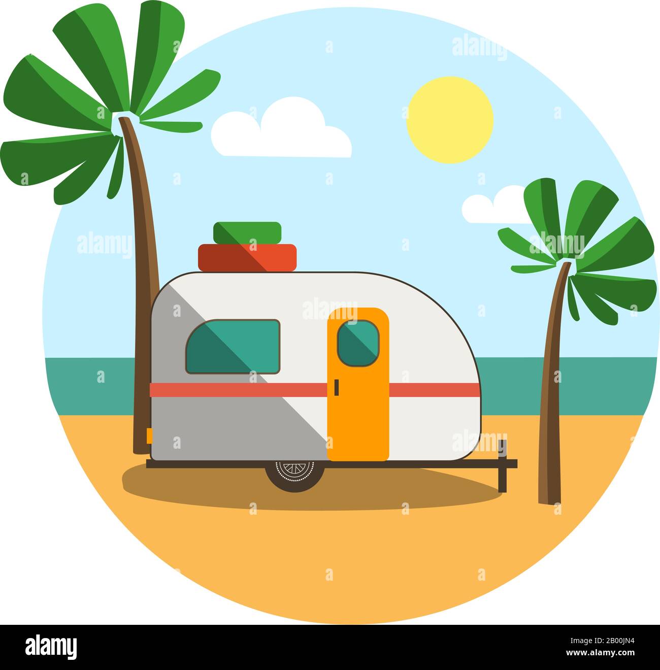 Cartoon trailer Cut Out Stock Images & Pictures - Alamy
