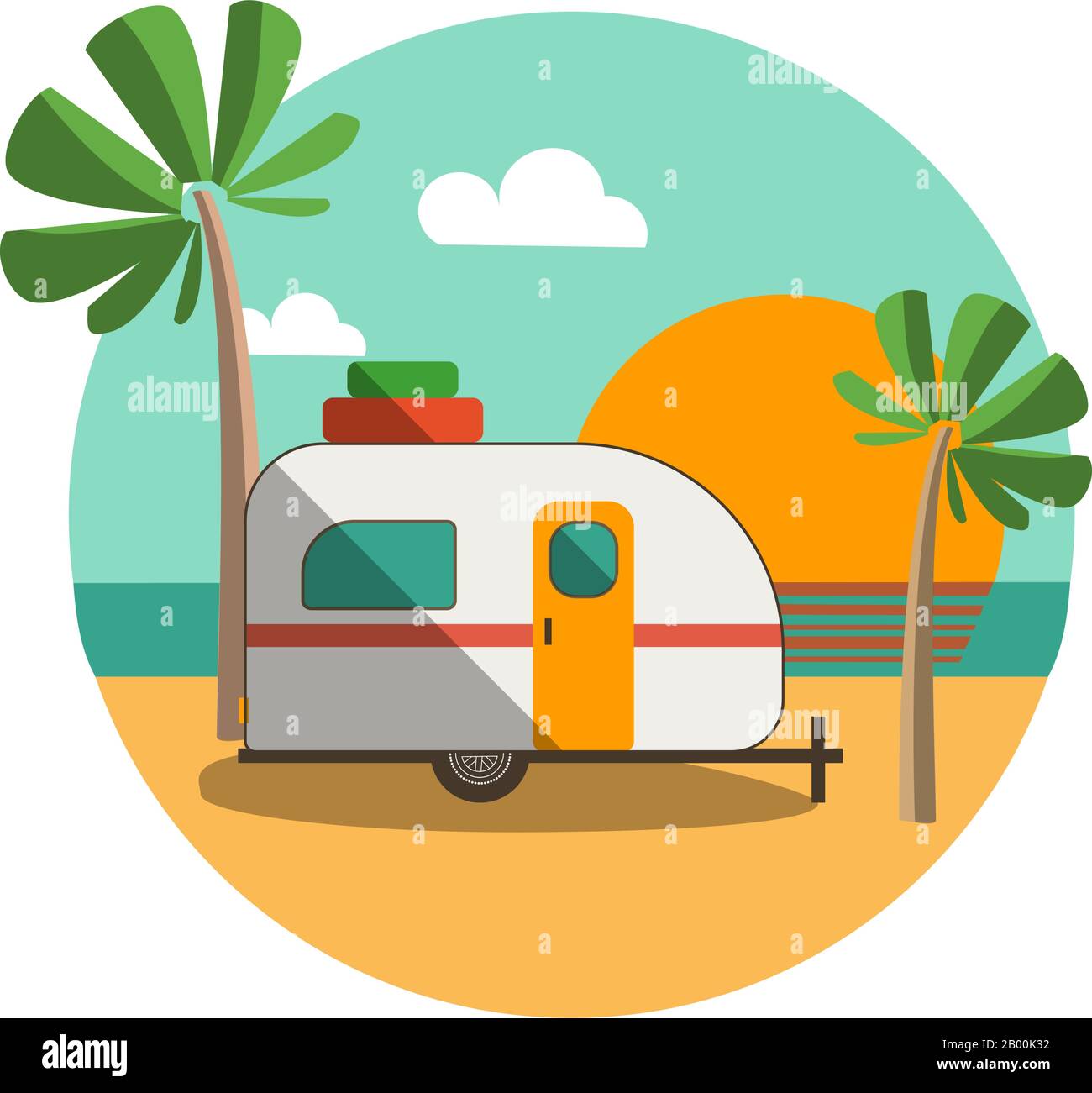 Happy Campers Beach Clip Art