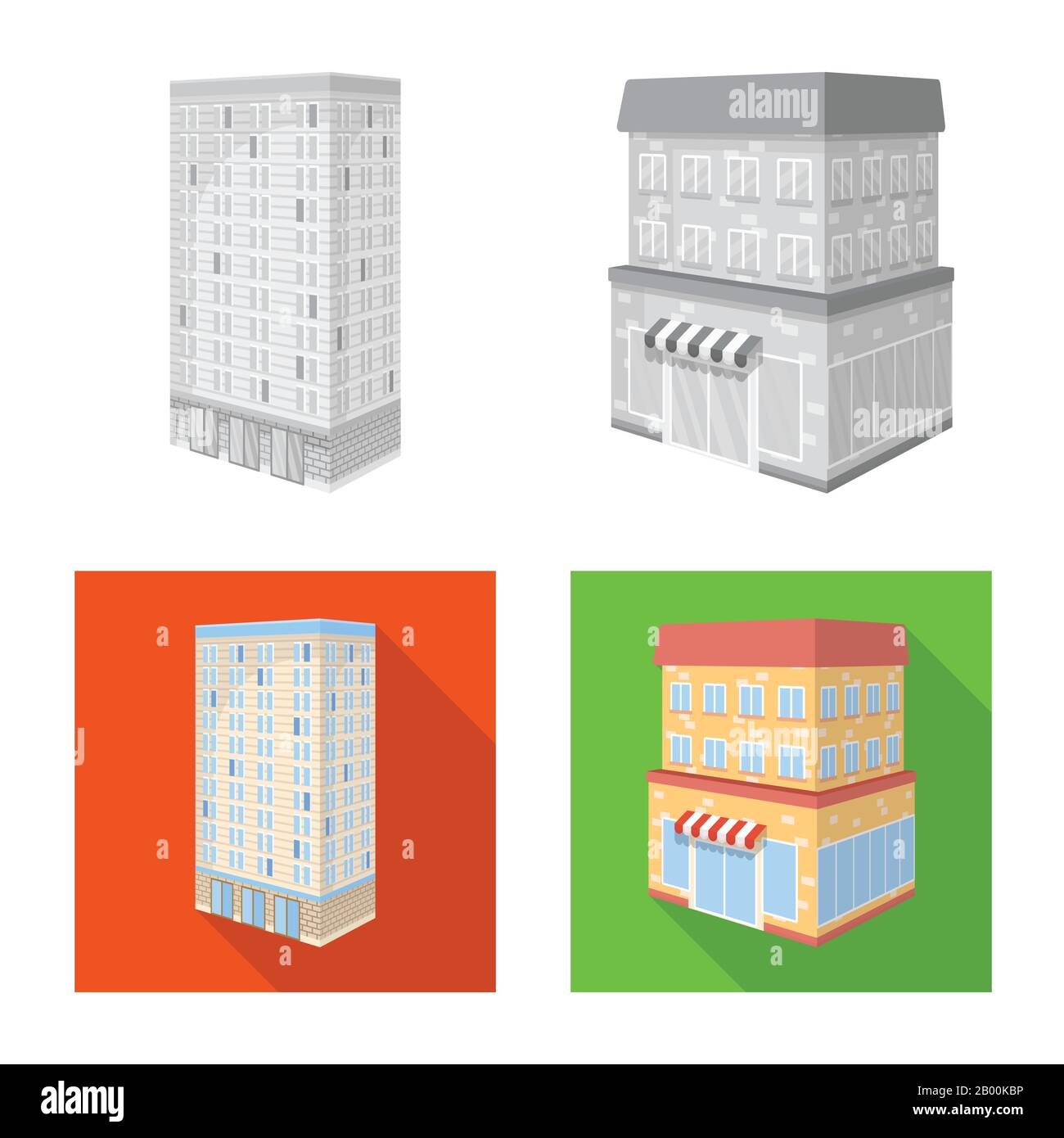 Vector design of construction and building symbol. Set of construction ...