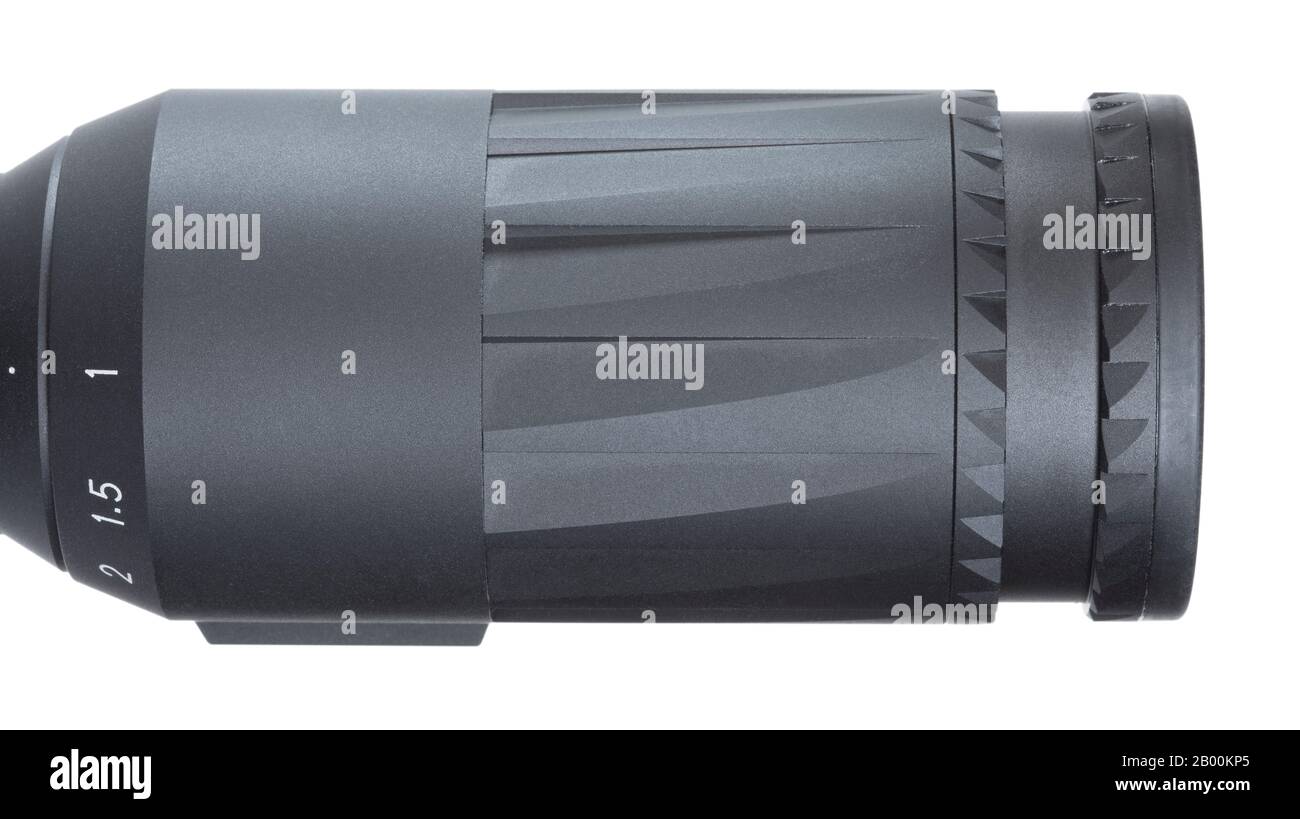 Rifle scope with one power magnification isolated on white Stock Photo ...