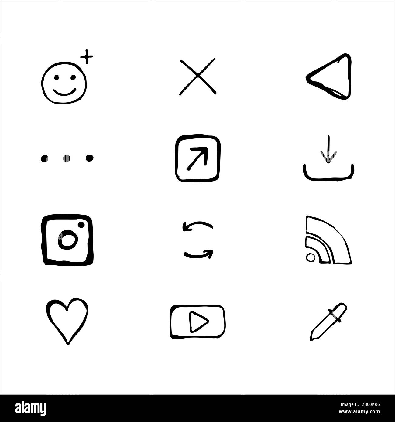 Business set of icons drawn by hand Stock Vector Image & Art - Alamy