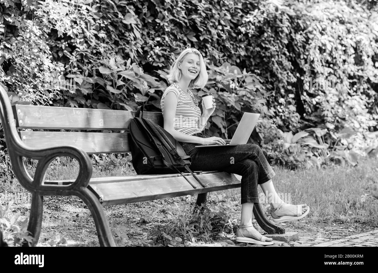 Business lunch work online Black and White Stock Photos & Images - Alamy