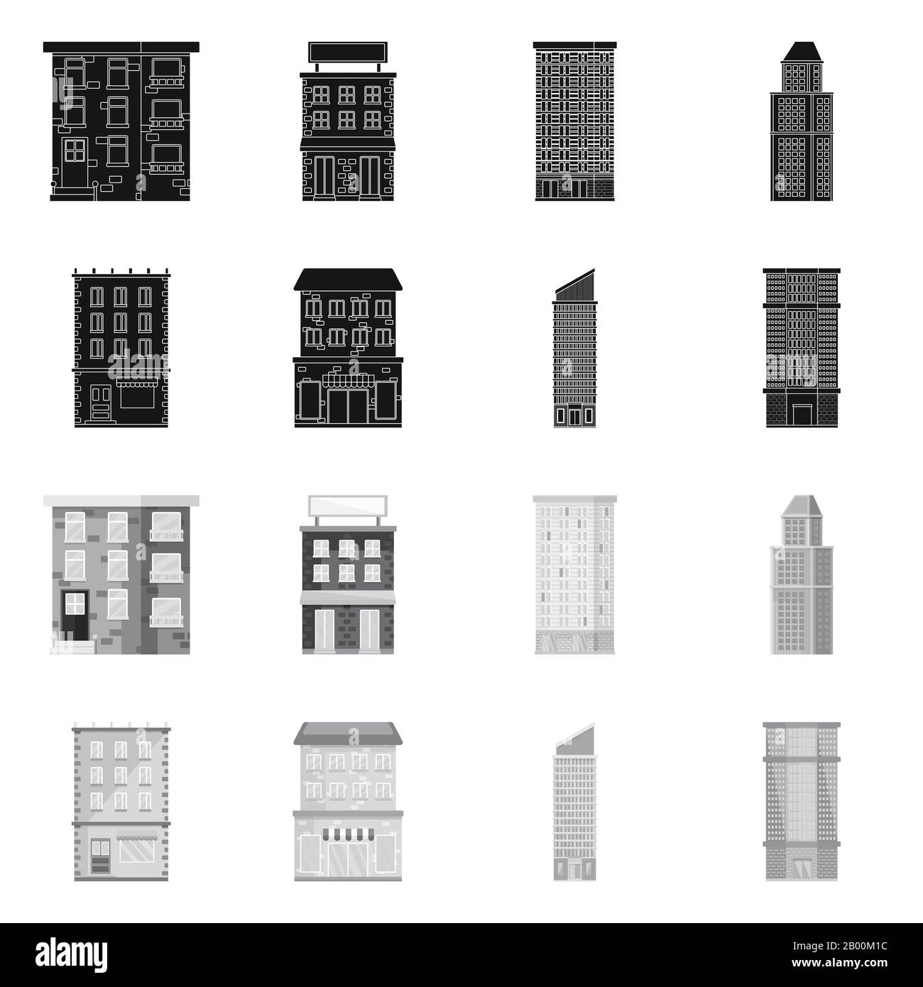 Vector illustration of municipal and center sign. Set of municipal and ...