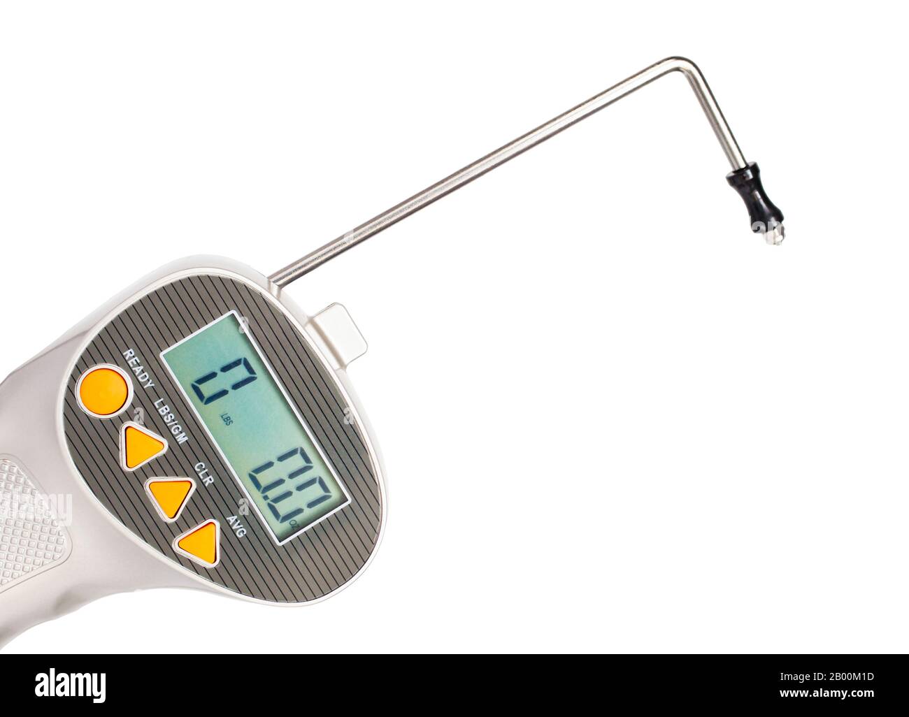 Trigger pull gauge with testing arm extended isolated on white Stock ...