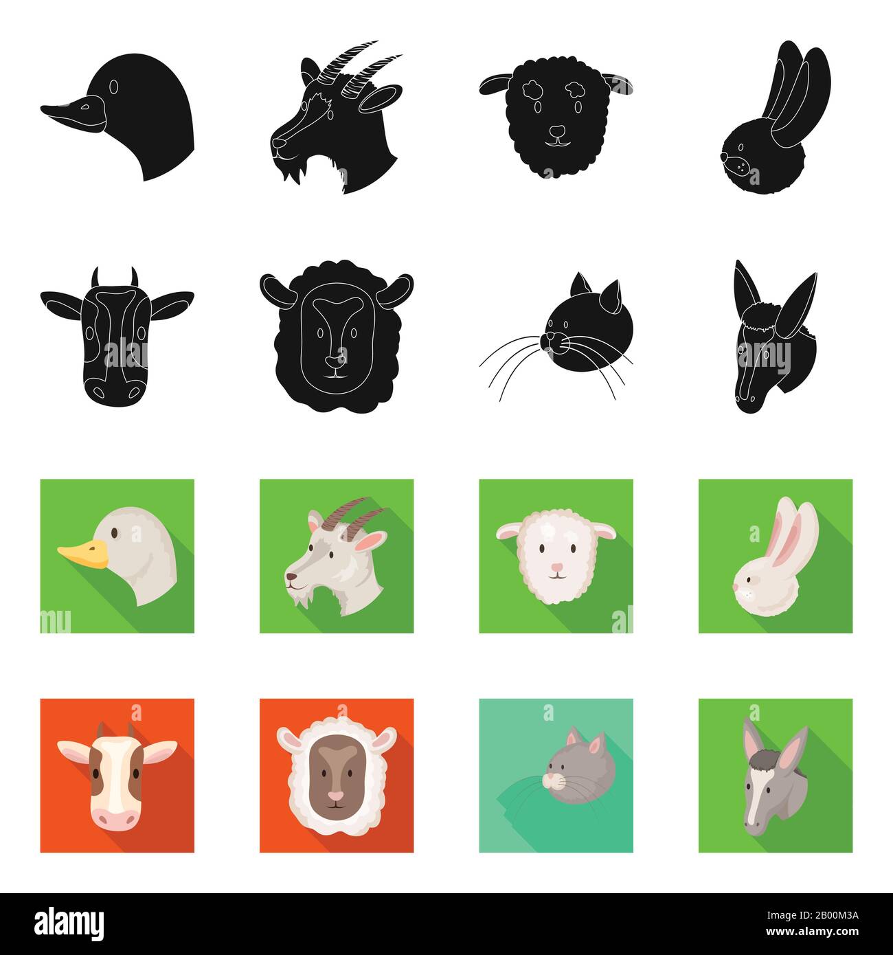 Isolated object of agriculture and breeding symbol. Set of agriculture ...