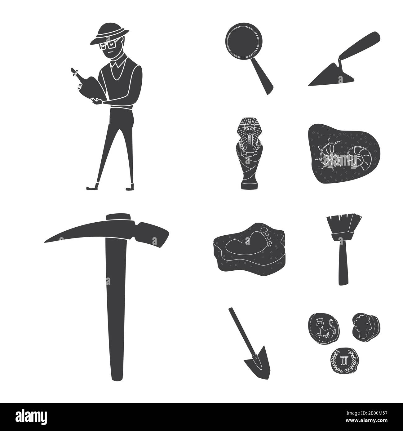 Isolated object of museum and attributes icon. Set of museum and ...