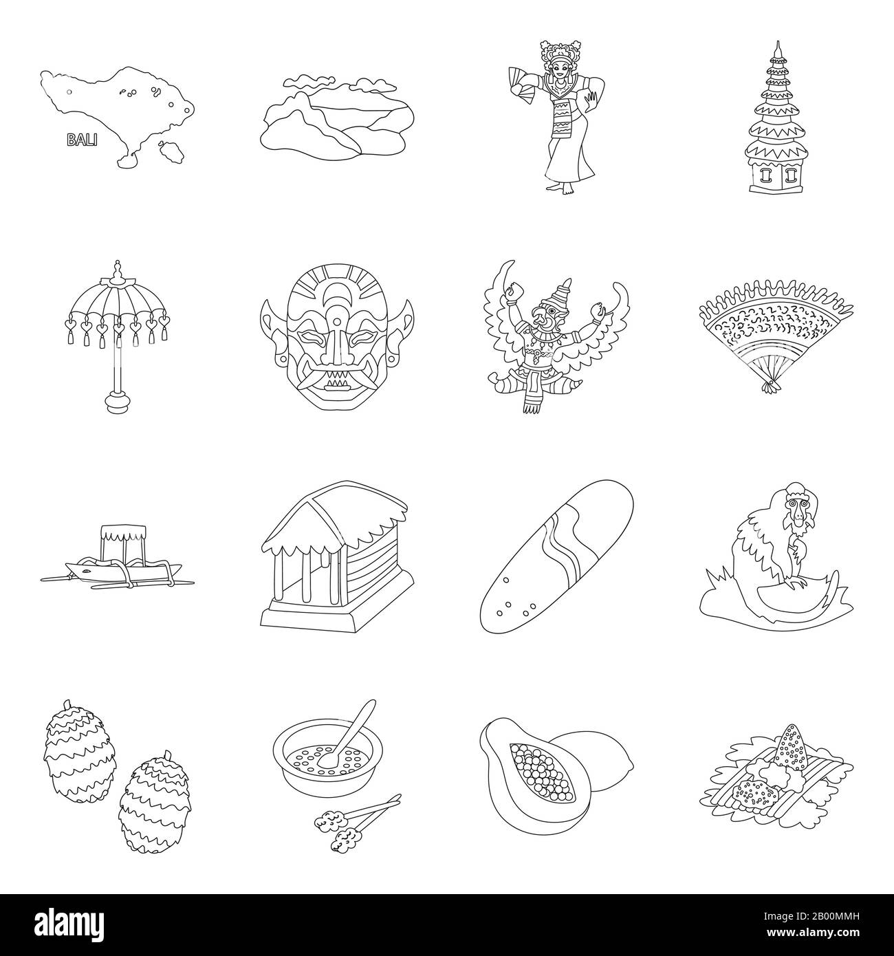 Bali balinese indonesian indonesia girl Black and White Stock Photos ...