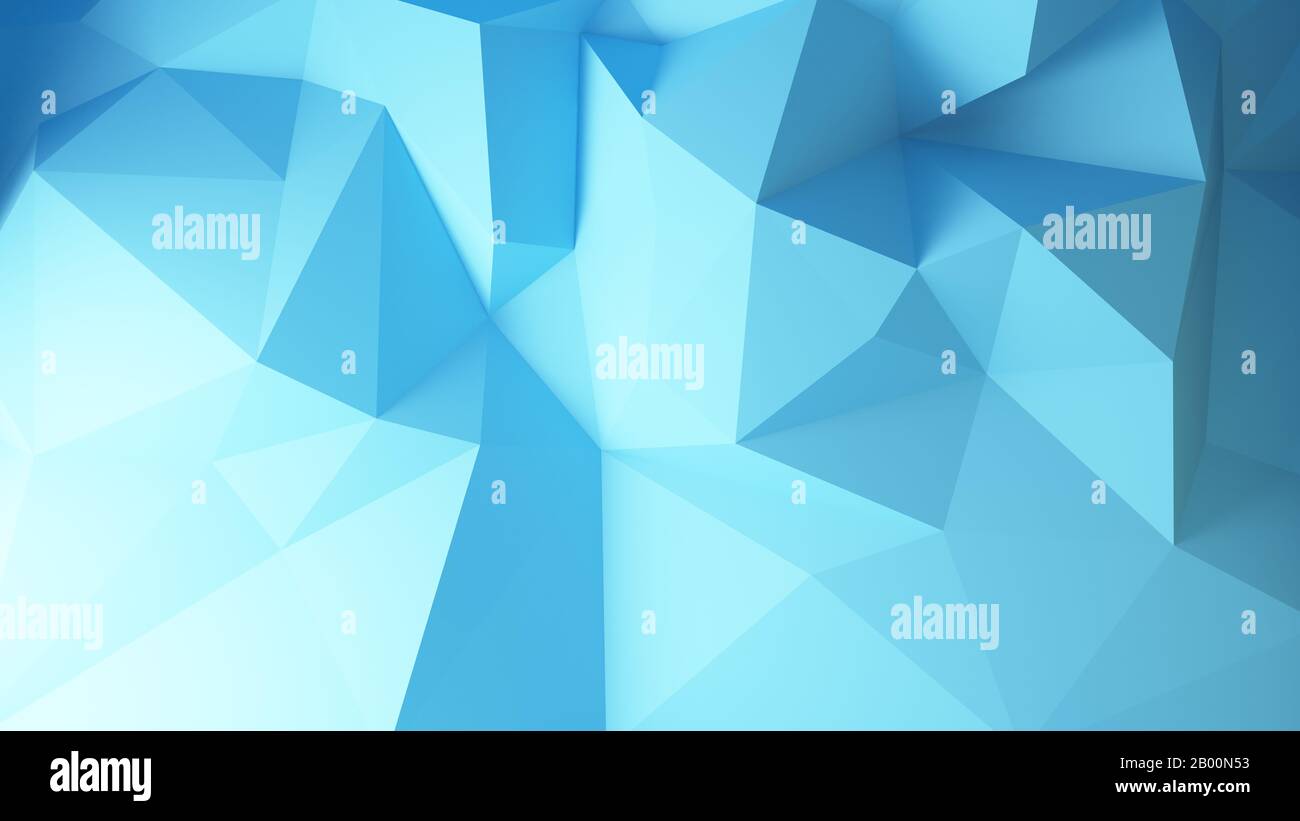blue low poly background 3d rendering Stock Photo - Alamy