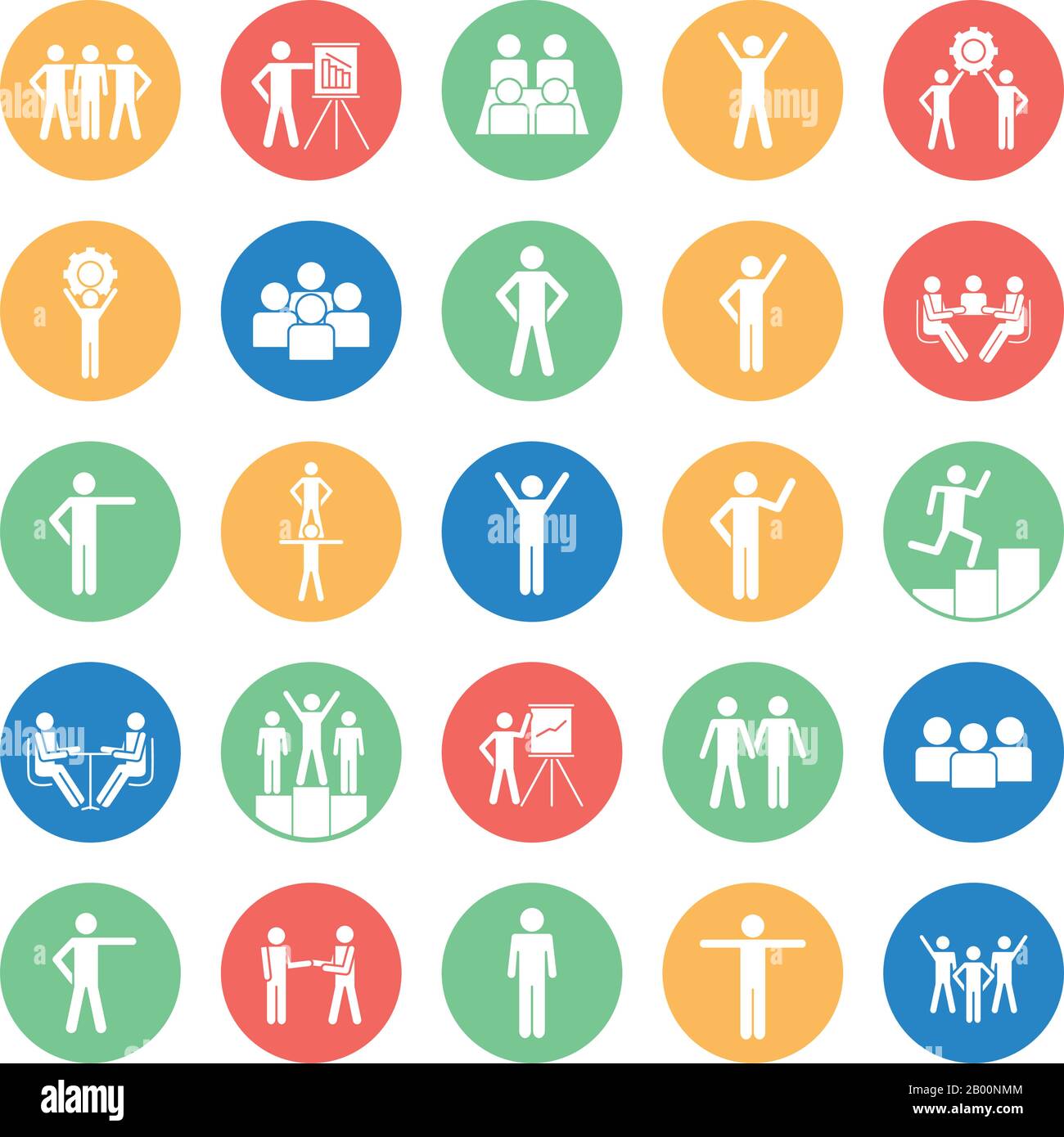 Avatars block silhouette style icon set design of Person profile social ...